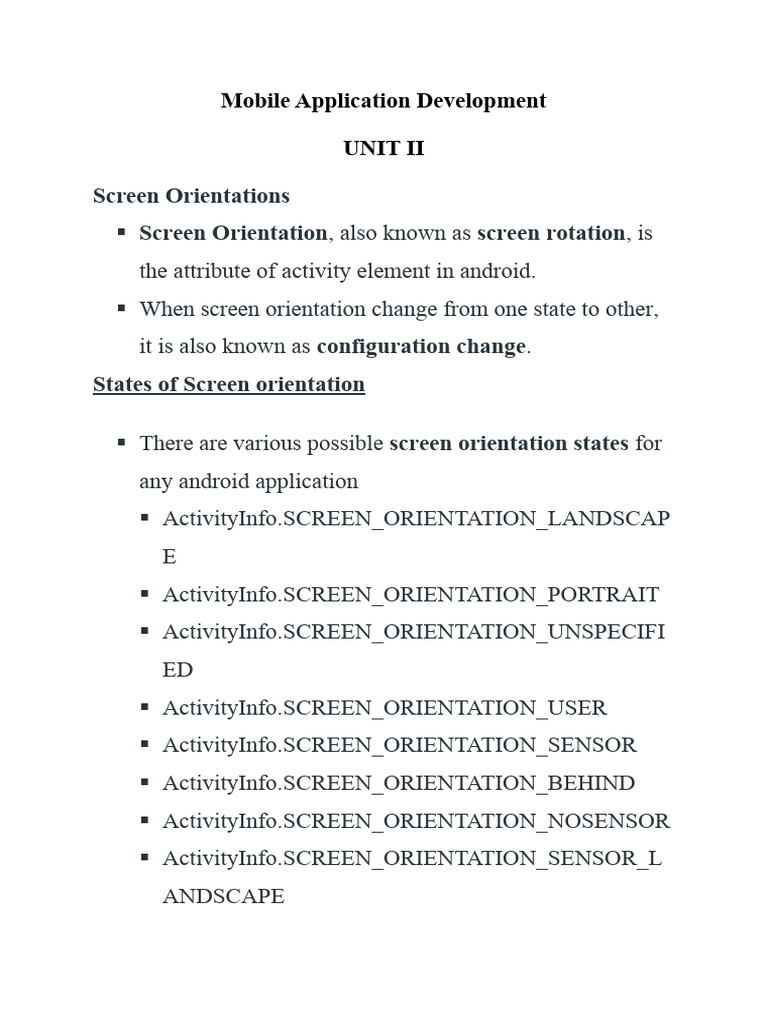 Screen Orientation | PDF | Computers