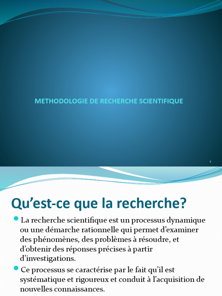 METHODOLOGIE DE RECHERCHE | PDF | Statistiques | Observation