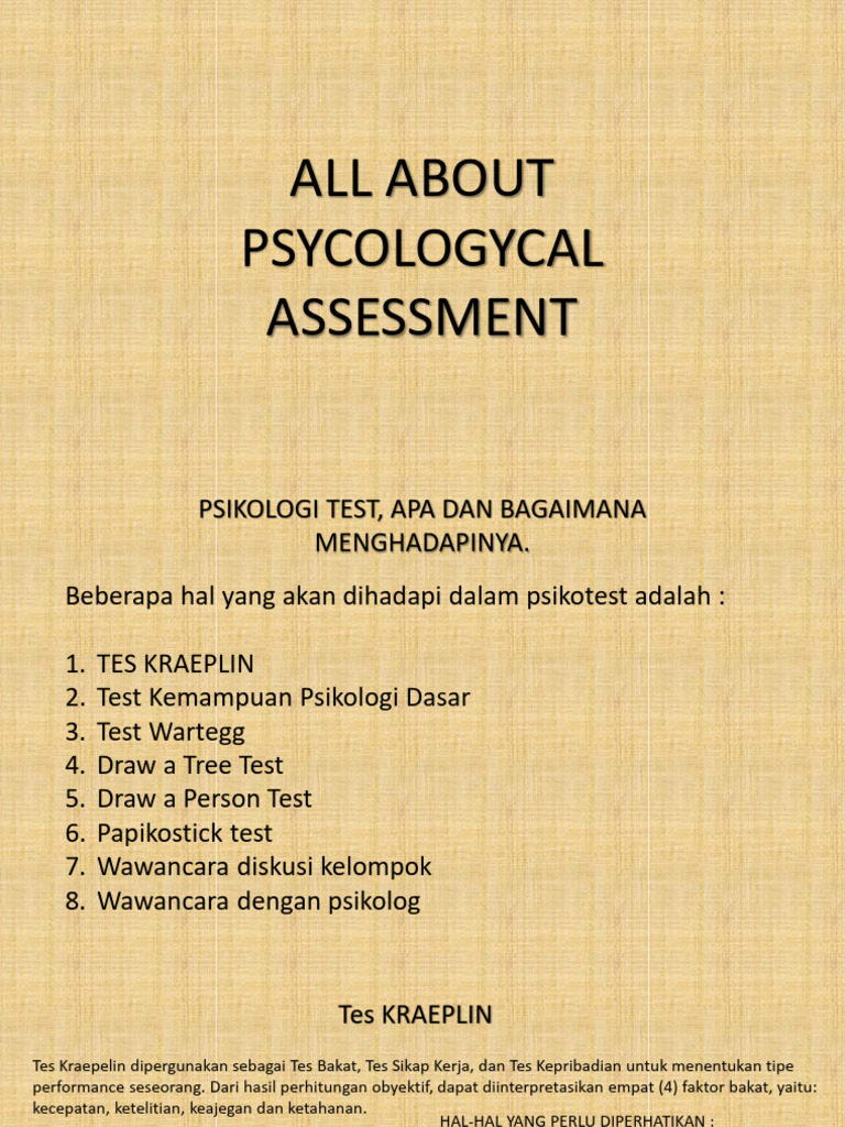 Seputar Test Psikologi Umum | PDF