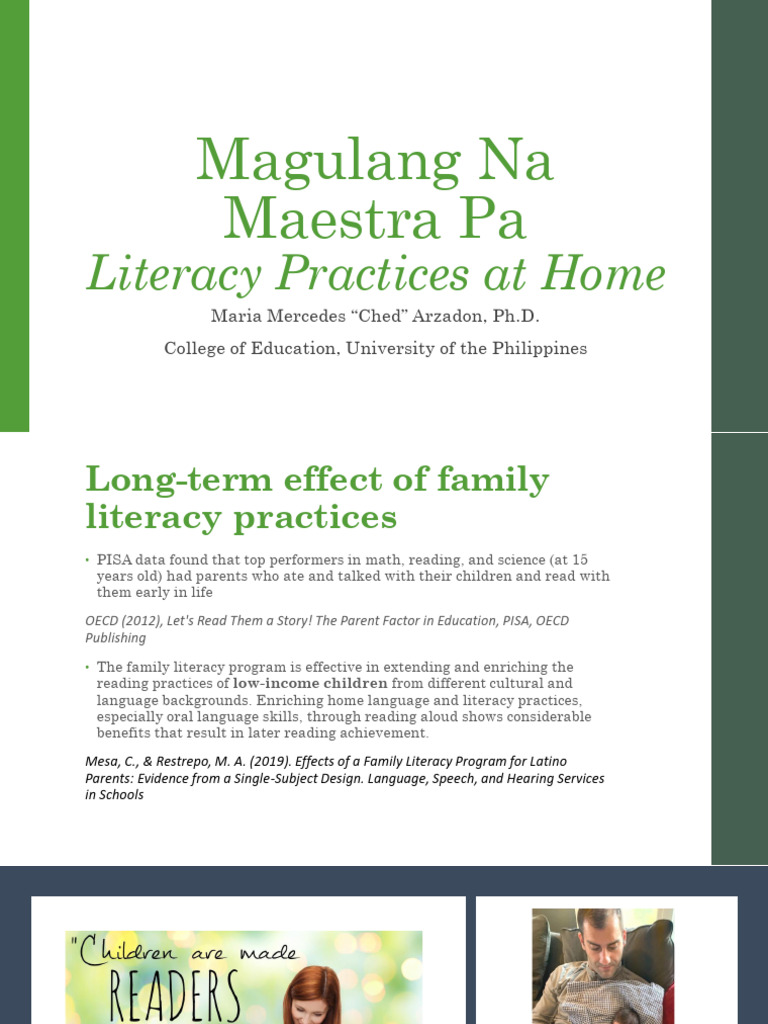 Home Literacy Practices | PDF | Literacy | Psychology