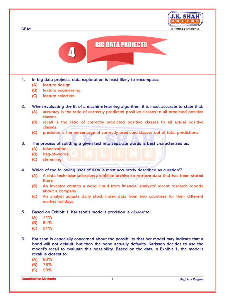 Reading 4 Big Data Projects | PDF | Big Data | Data