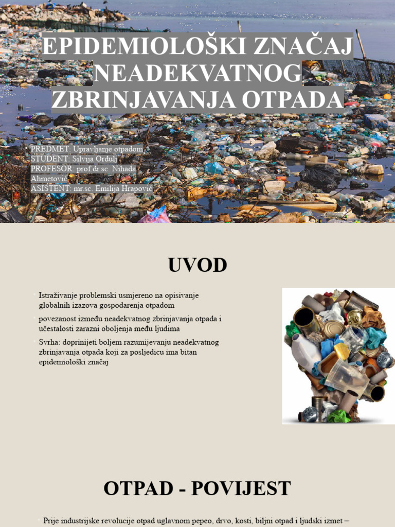 Epidemiološki Značaj Neadekvatnog Zbrinjavanja Otpada | PDF