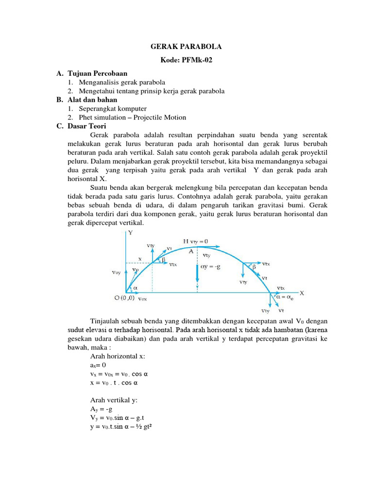 Simulasi Gerak Parabola | PDF | Metode & Bahan Ajar | Teknologi & Rekayasa