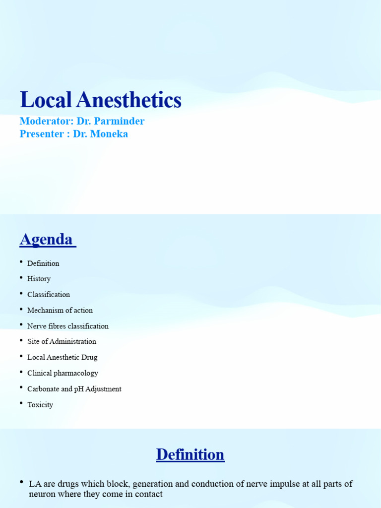 Local Anesthetics | PDF | Anesthesia | Medical Specialties