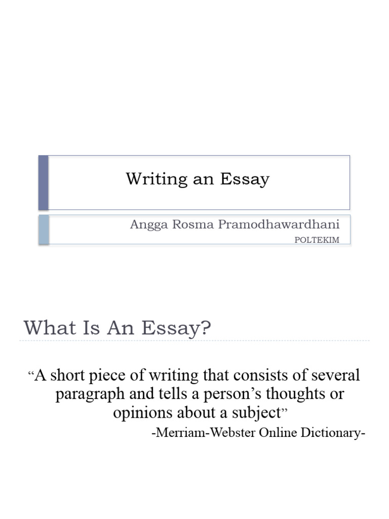 Writing - Essay Principles | PDF | Essays | Paragraph
