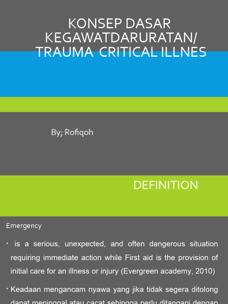 Konsep Critical Ill (Trauma) | PDF