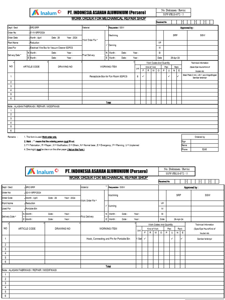 Form Req Canning | PDF | Industrial Processes | Equipment