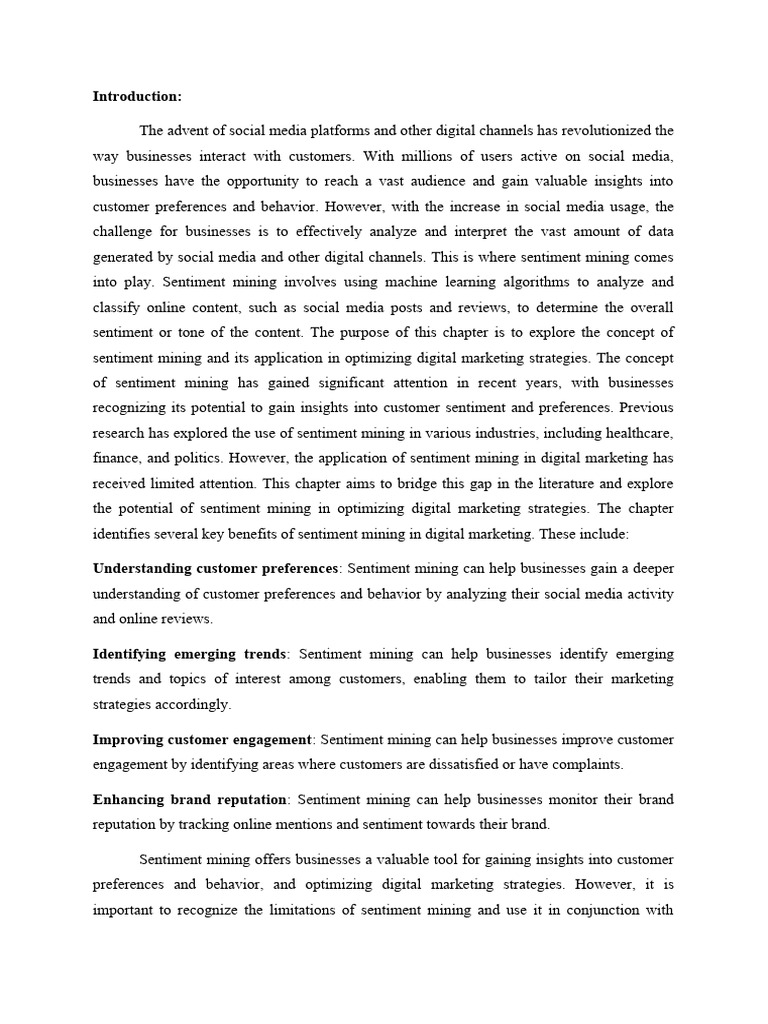 Sentiment Mining | Download Free PDF | Machine Learning | Digital Marketing