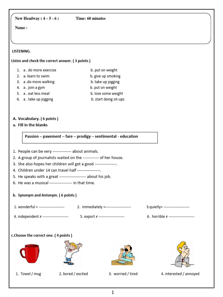 New Headway Elementary 4th Unit 4 To 6 | PDF | Leash