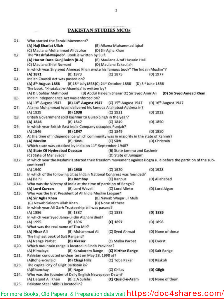 Pakistan Studies | PDF