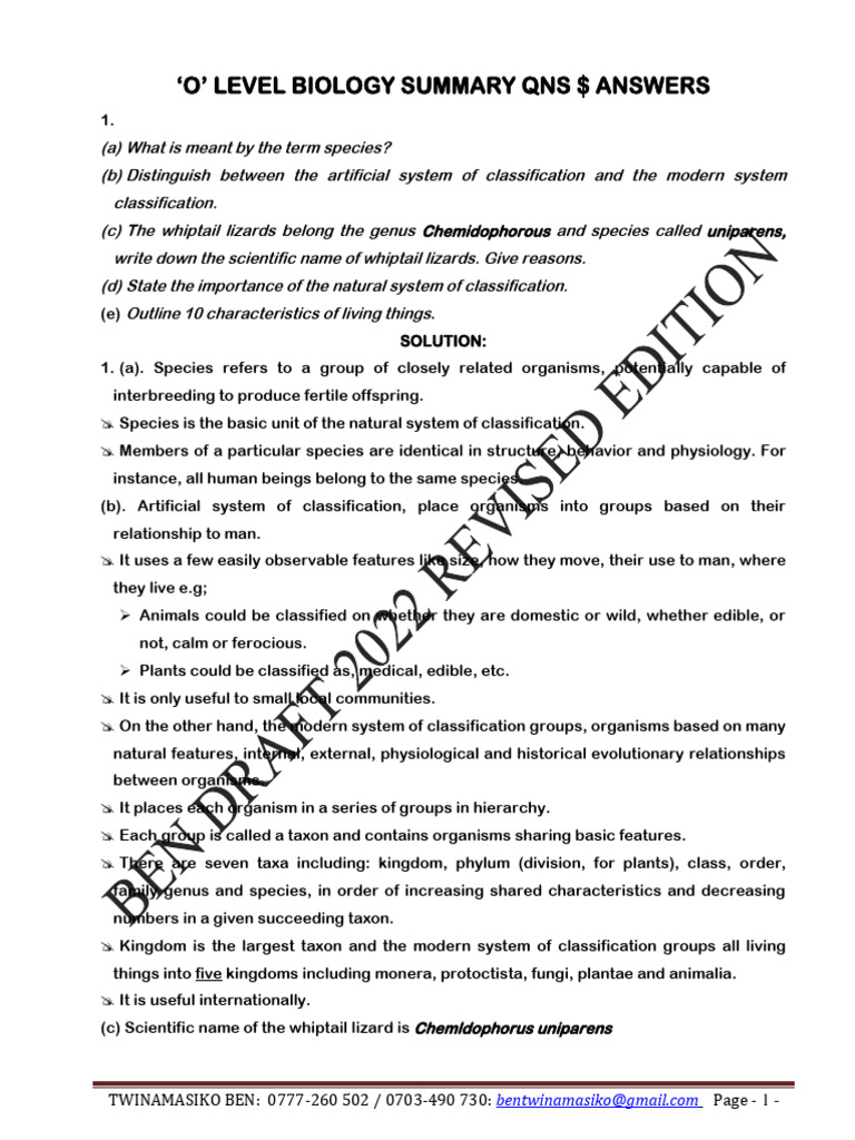 S4 BIOLOGY QUESTIONS AND ANSWERS. | PDF | Auxin | Root