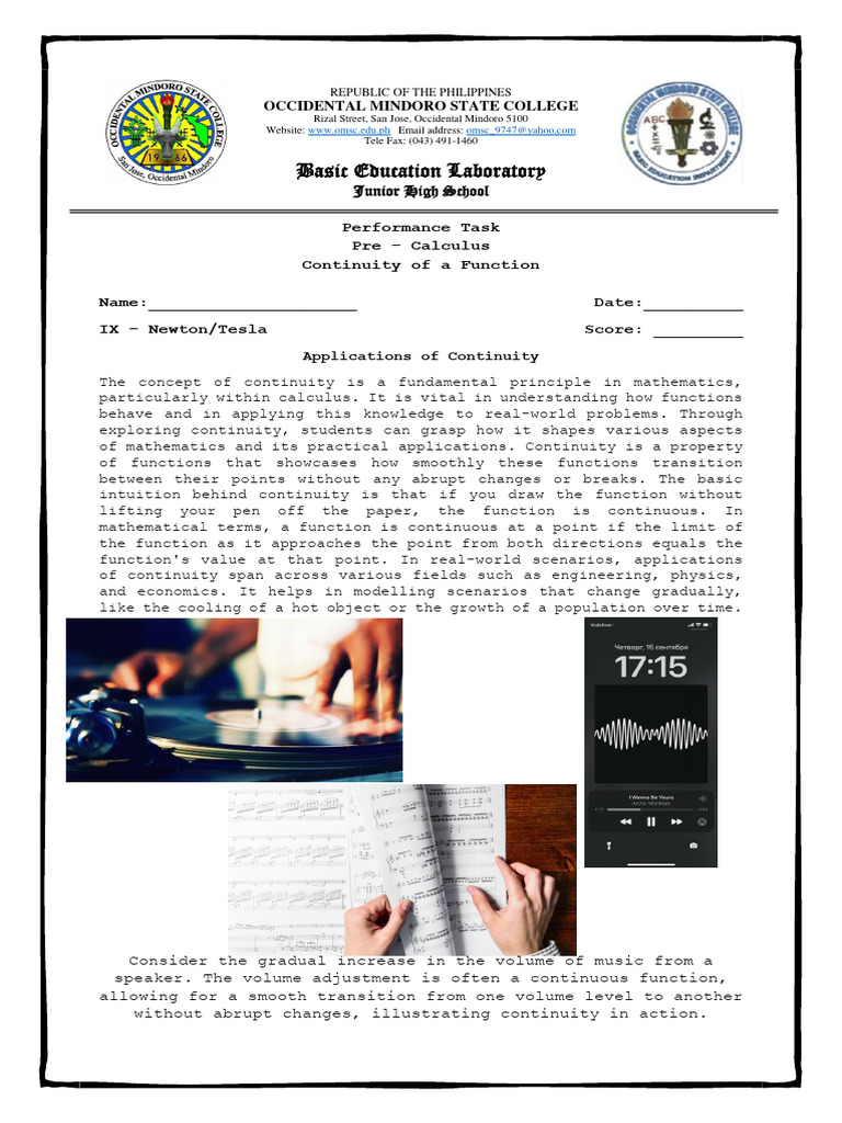 Example For Continuity PT | PDF