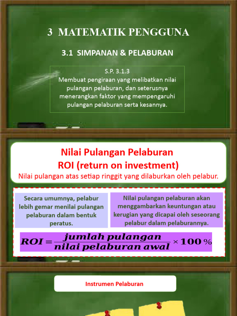 3.1.3 Roi KSSM Form 3 Mathematics | PDF | Pengelolaan Keuangan & Uang
