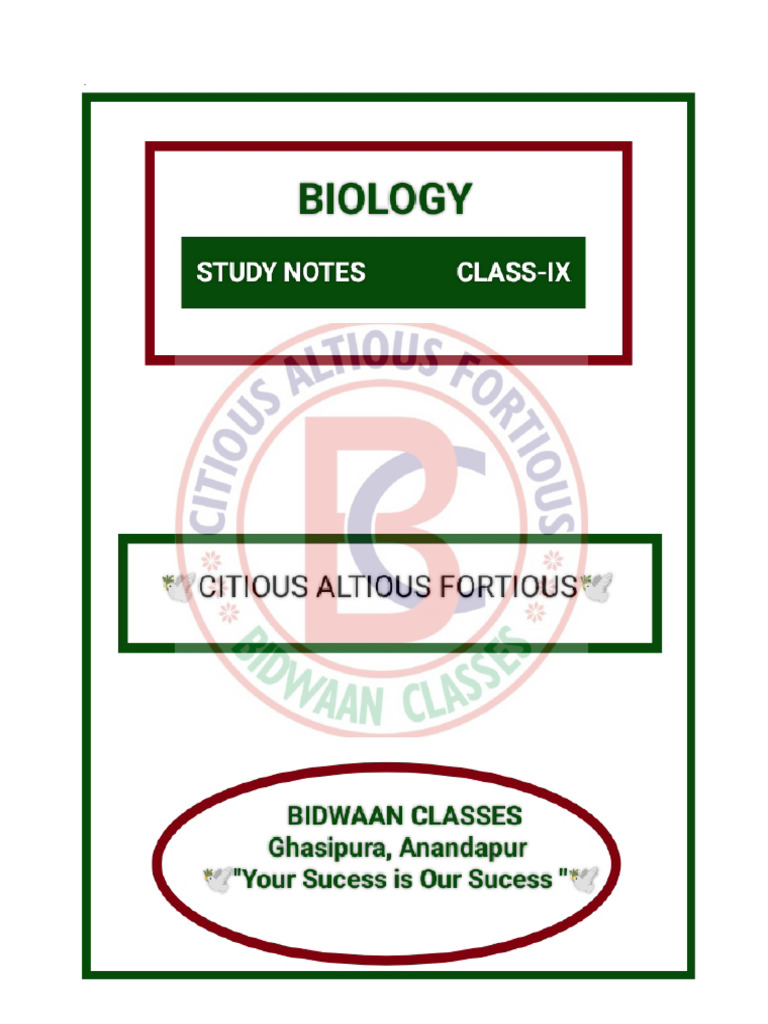 9th CLASS BIOLOGY Notes | Download Free PDF | Cell (Biology ... 9th CLASS BIOLOGY Notes | Download Free PDF | Cell (Biology ...