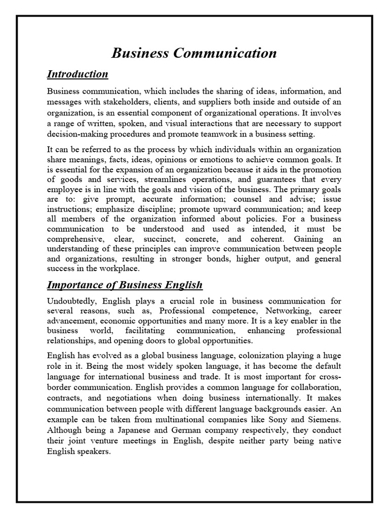 Essentials of Business Communication | PDF | Nonverbal Communication ...