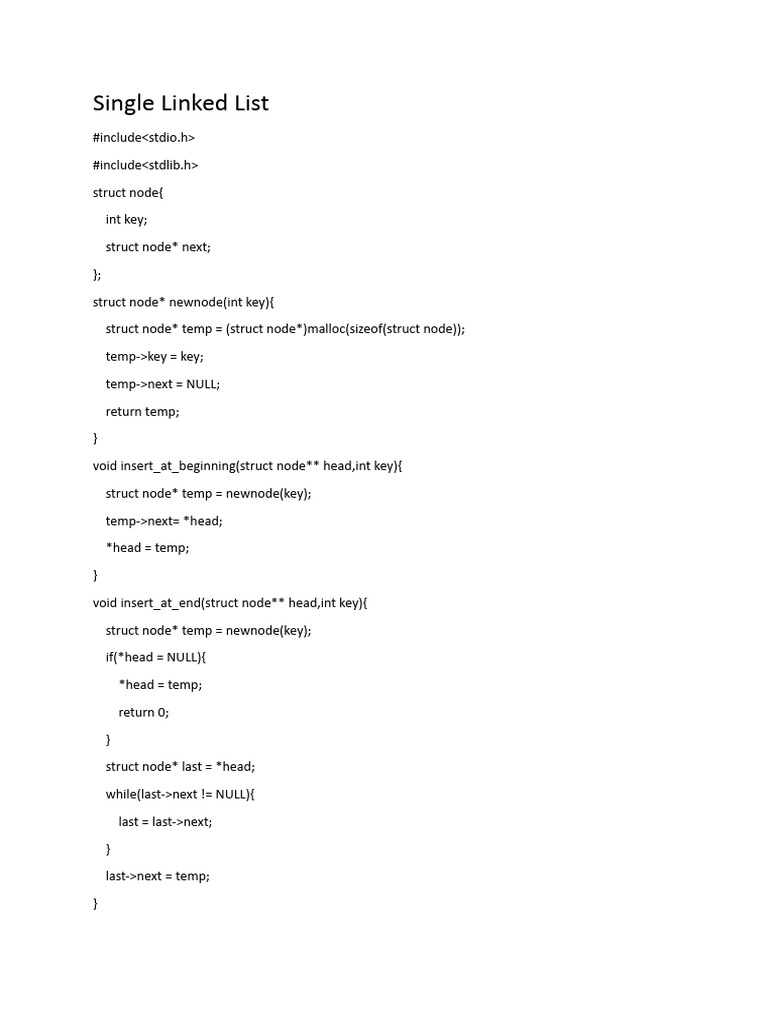 Single Linked List | PDF | Queue (Abstract Data Type) | Computer Programming