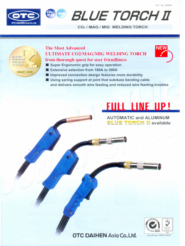 Otc Daihen Japan Co2 Mig Welding Torch | PDF