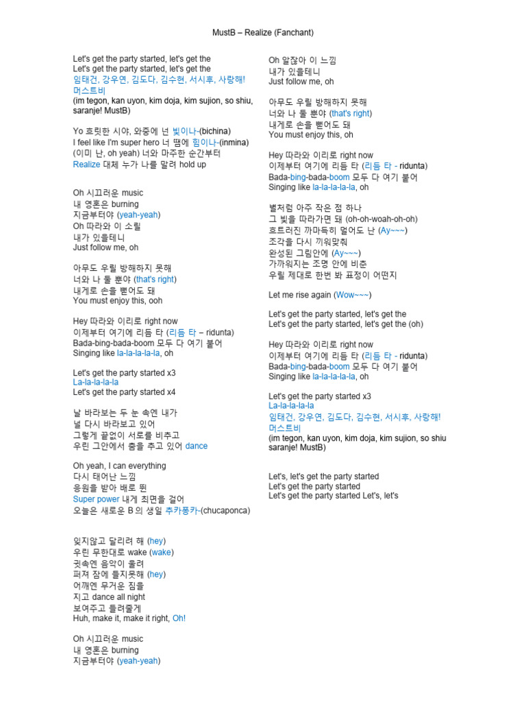 Must B - Realize Fanchant | PDF | Chordophones | Friction Musical ...