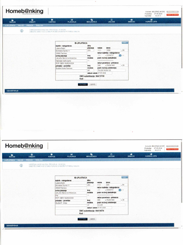 Dokaz o Uplati | PDF