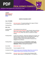 Parliamentary Procedure Sample Script | PDF | Group Decision Making ...