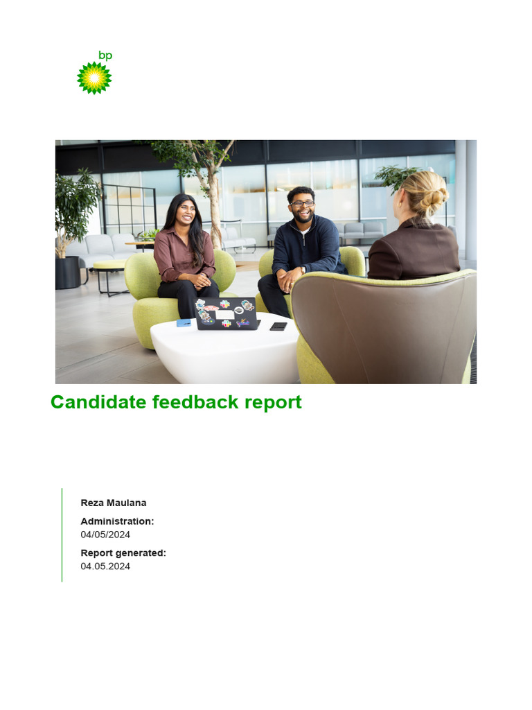 BP Candidate Feedback Report | PDF | Mindset | Reason