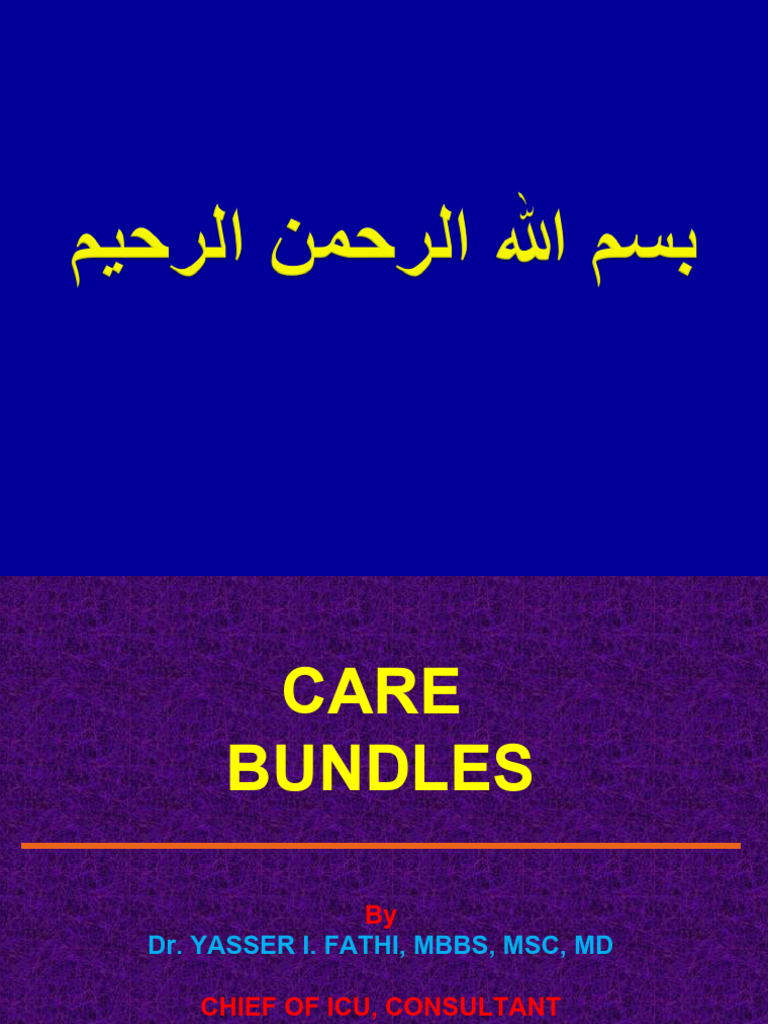 Care Bundles | PDF | Intensive Care Unit | Urinary Tract Infection
