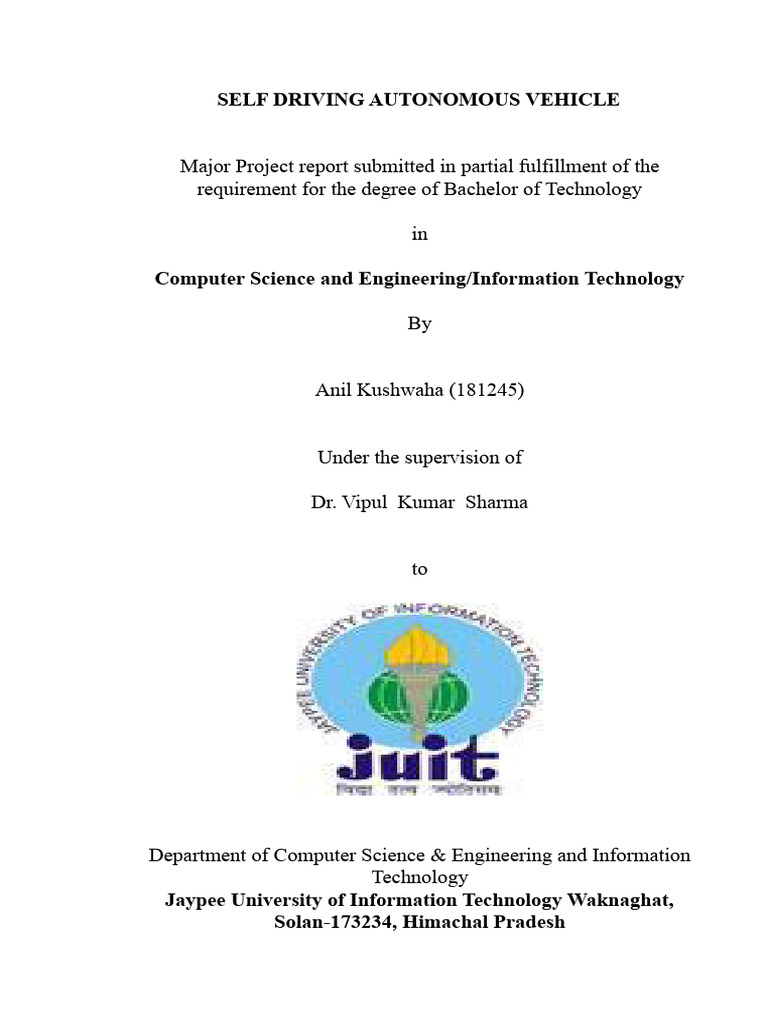 Self Driving Autonomous Vehicle | PDF | Artificial Neural Network | Deep Learning