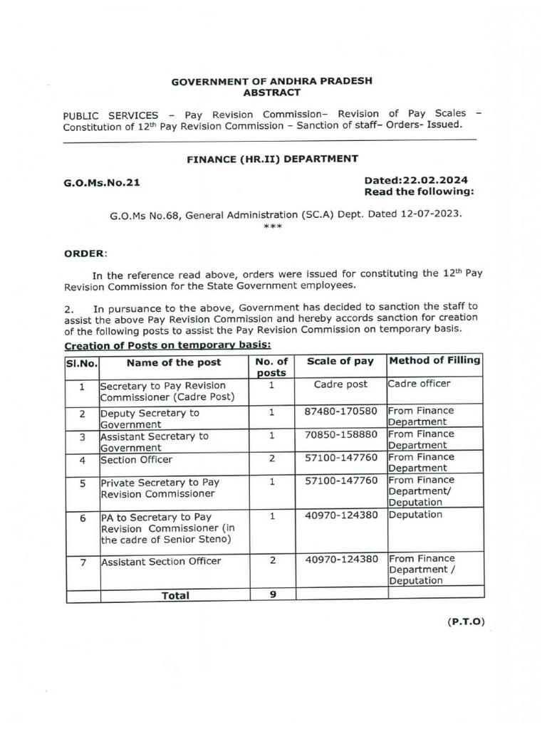 Revision of Pay Scales | PDF