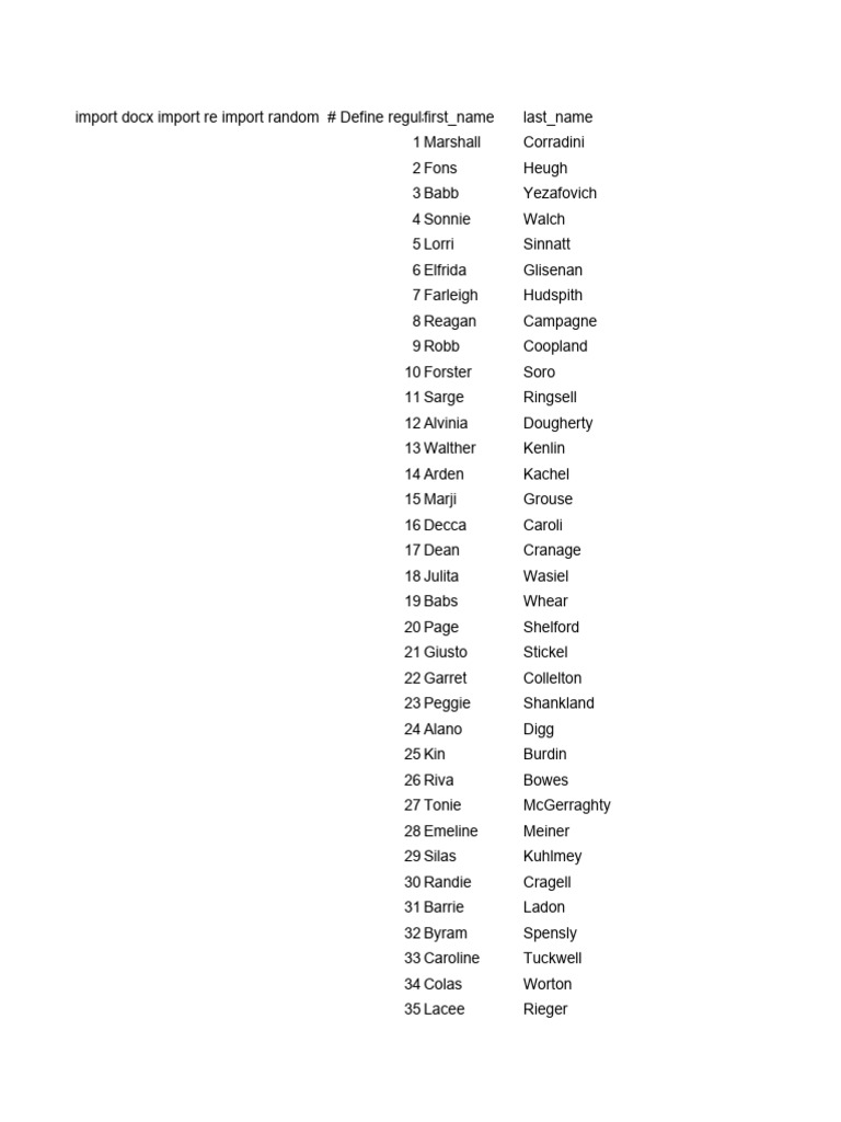 Random Name List Generator Script | PDF | Queer | Egalitarianism