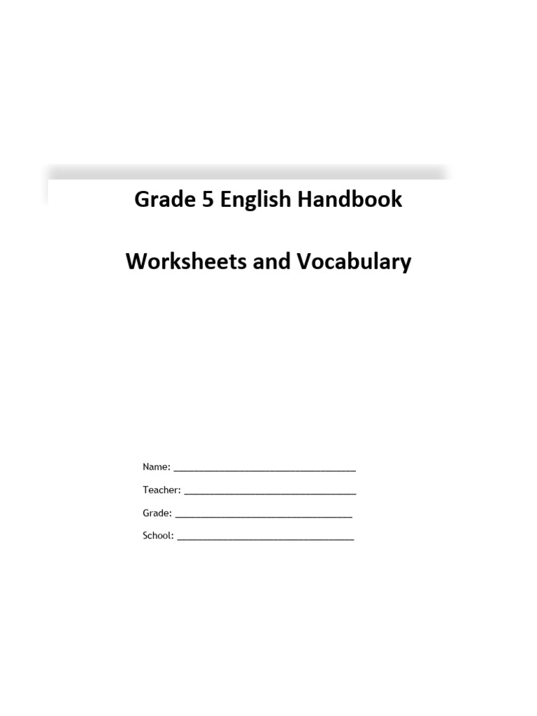 Grade 5 Handbook 2024 | PDF