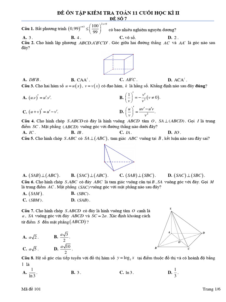 Toan11 HK2 De7 | PDF