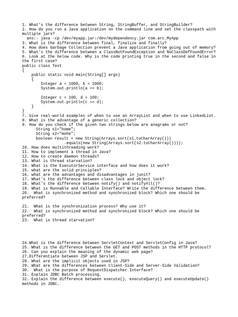 I Questions PDF Spring Framework Computer Engineering