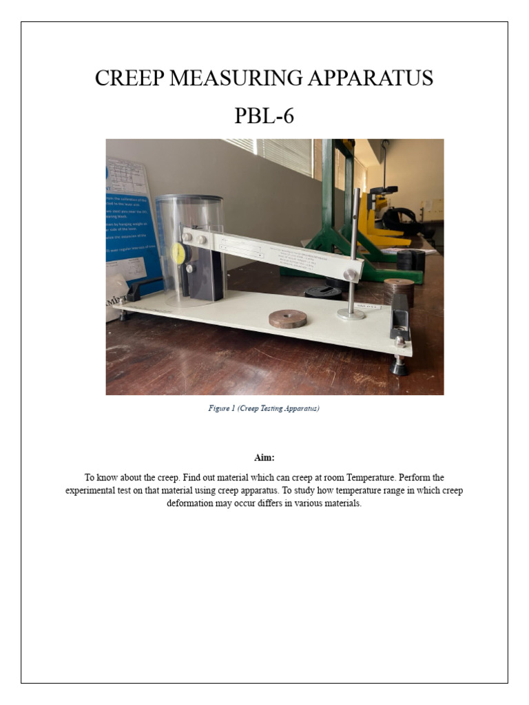 Creep Behavior Analysis in Lead Materials | PDF | Creep (Deformation ...