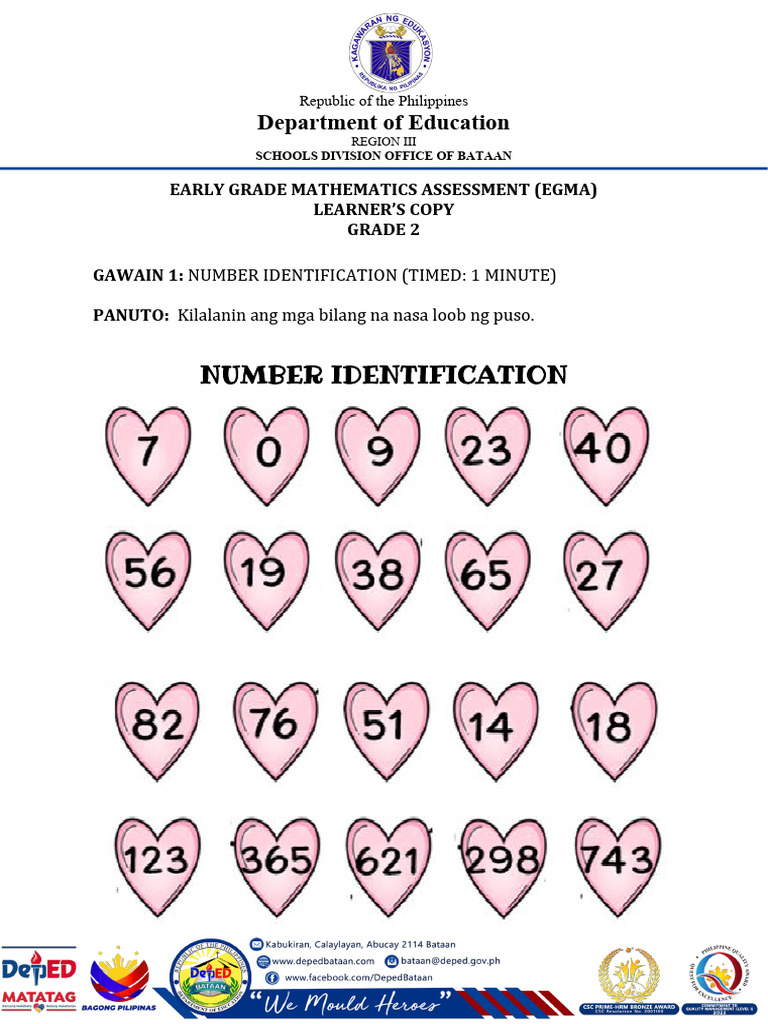 EGMA Grade 2 - Pupil - S | PDF