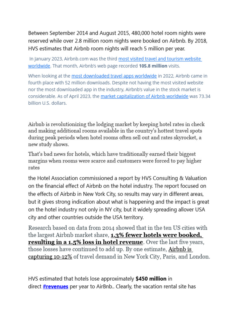 Airbnb | PDF | Airbnb | Sharing Economy