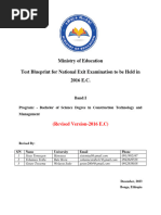 Civil Engineering Exit Exam PDF 2023 (In Ethiopia) | PDF | Bending ...