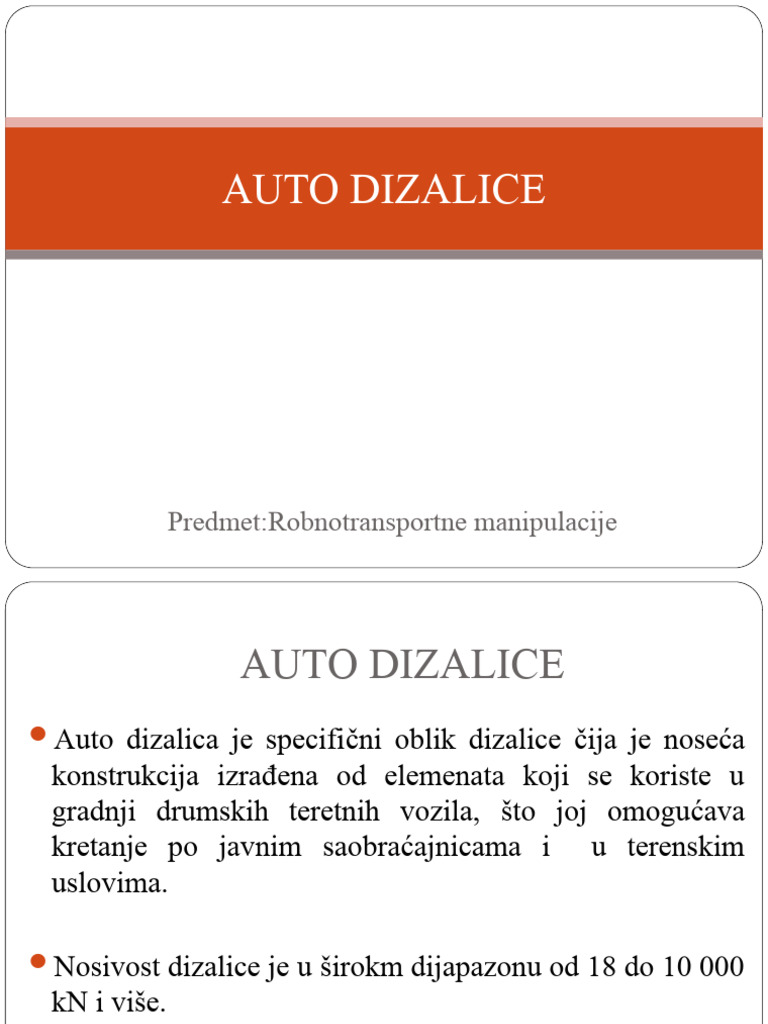 Auto Dizalice | PDF