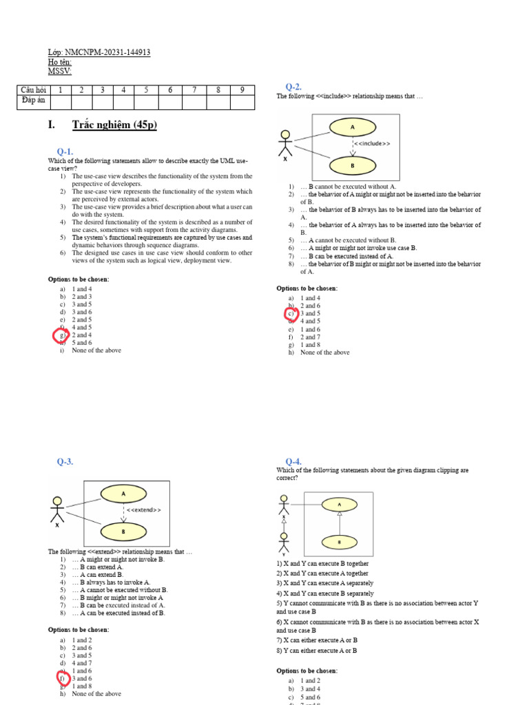 UC Test Answer 1 | PDF | Use Case | Unified Modeling Language
