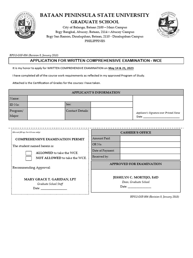WCE Application Form | PDF