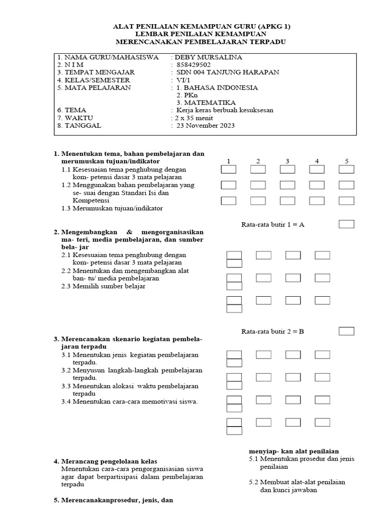 APKG 1 02 Pembelajaran Terpadu | PDF | Karier & Perkembangan | Seni