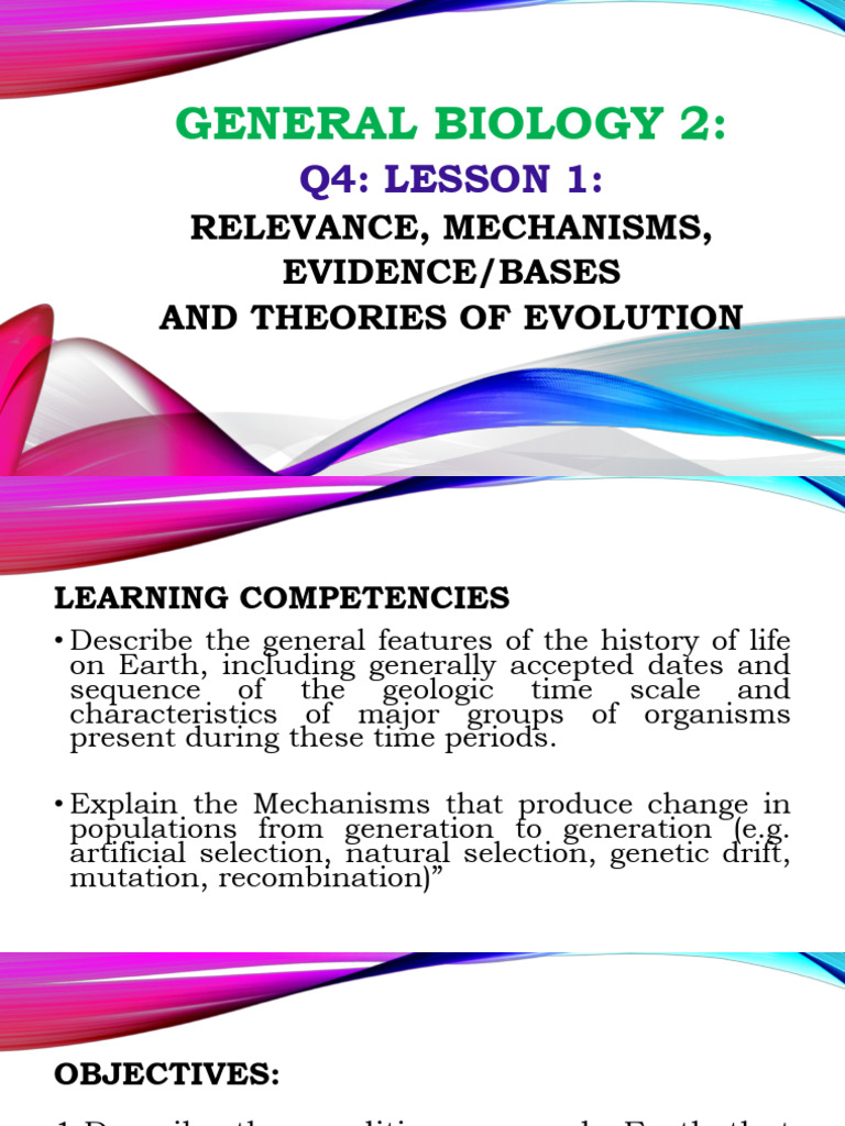 Lesson 1-Theories of Evolution | PDF | Natural Selection | Evolution