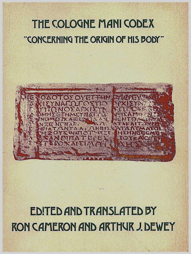 Cologne Mani-Codex 1979 | PDF | Codex