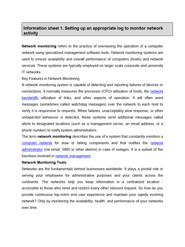 Identify network problem | PDF | Computer Network | Information Technology Management
