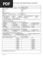 Initial Assessment Form | PDF | Anxiety | Behavioural Sciences