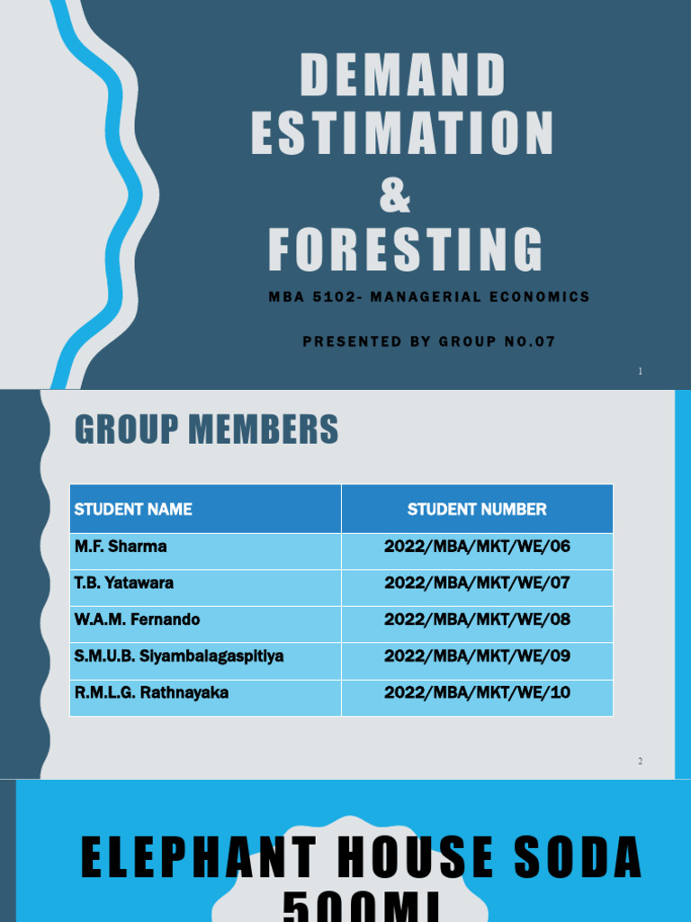 Econ Assignment Demand & Estimation PPT | PDF | Demand | Forecasting
