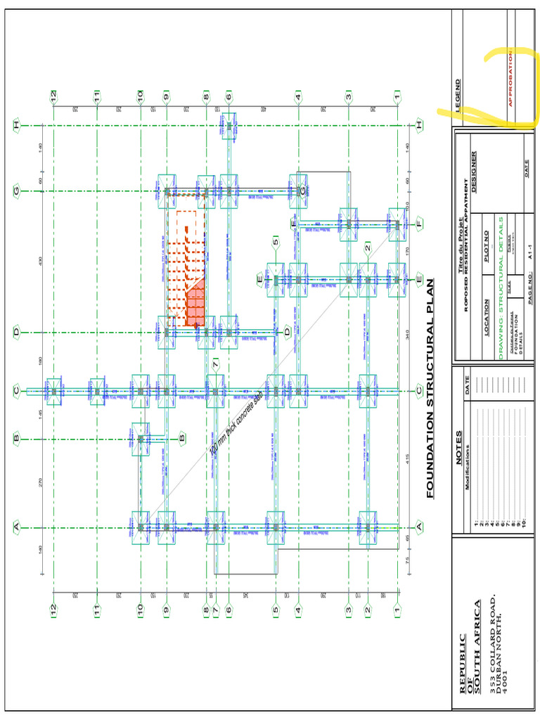Concrete Framed Structure Drawings | PDF | Structural Engineering ...
