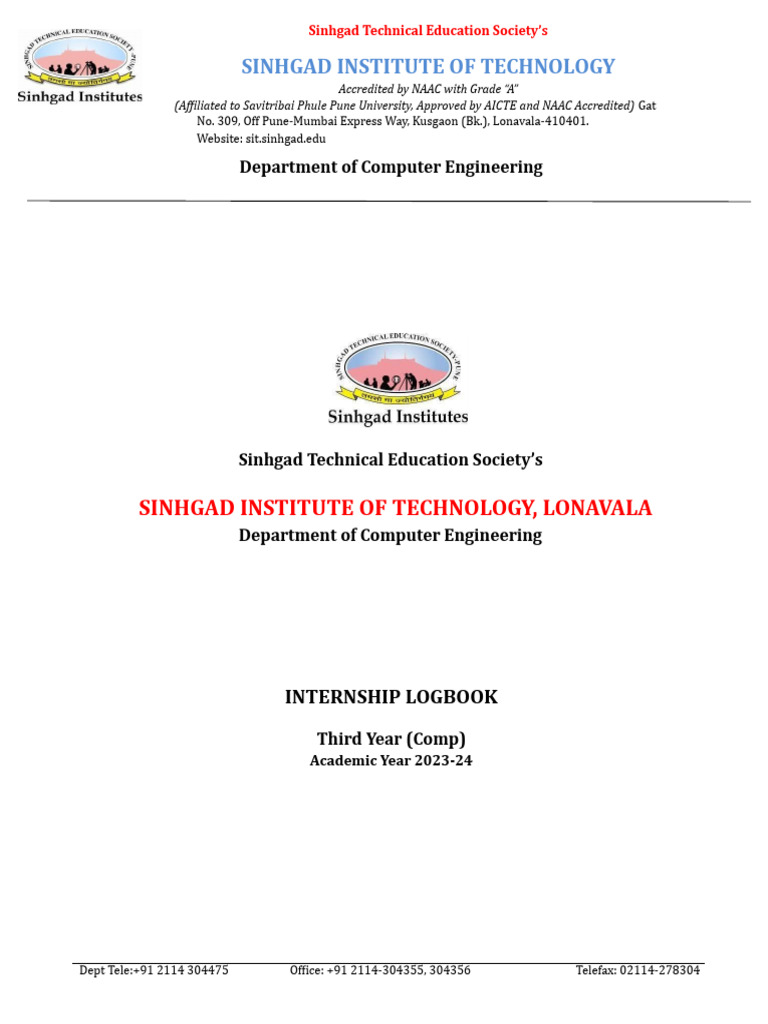 Internship Logbook for Computer Engineering | PDF | Engineering | Science