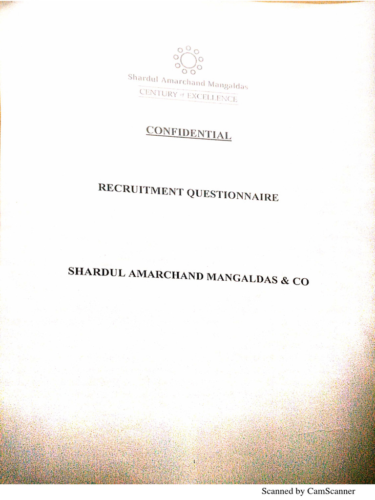 Aman Agarwal (SAM Questionnaire) | PDF