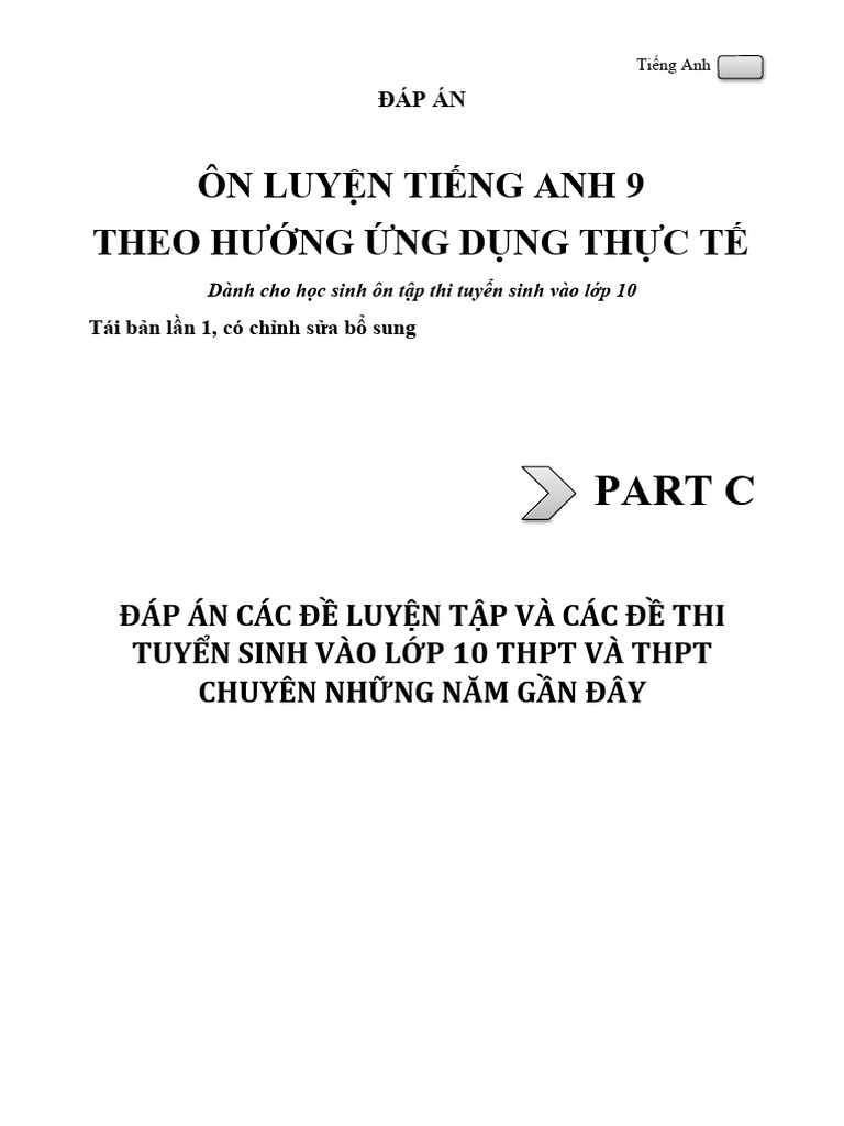Part C - Dap An On Luyen Ta 9 Thuc Te | PDF | Pollution | English Language