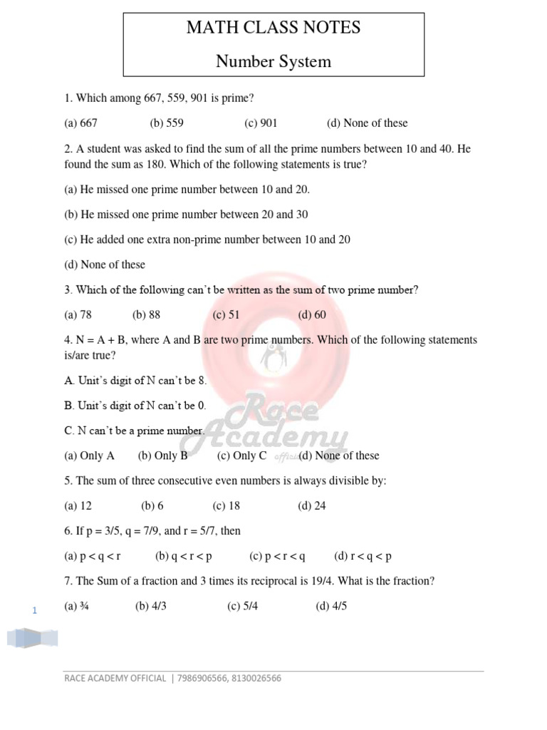 Prime Numbers and Divisibility Problems | PDF | Prime Number | Number ...